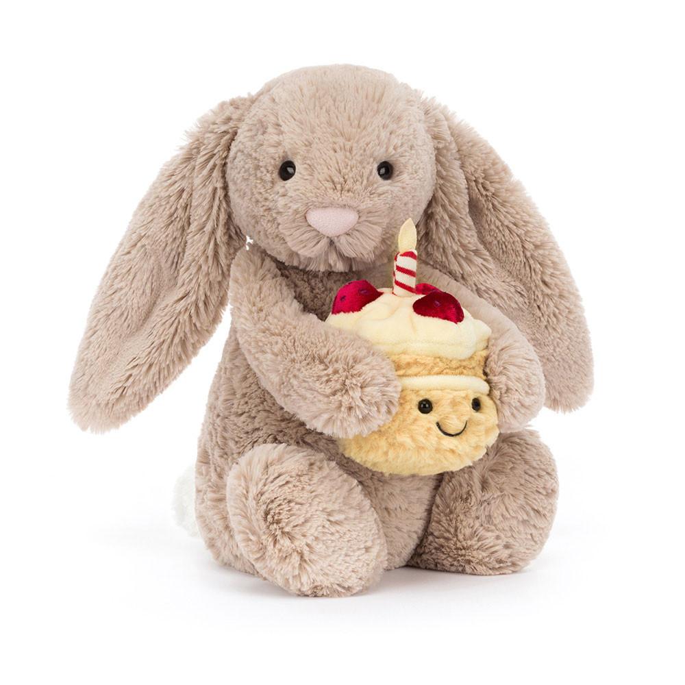 Jellycat Bashful Beige Bunny 'Birthday' Plush Toy — Pearl Grant Richmans