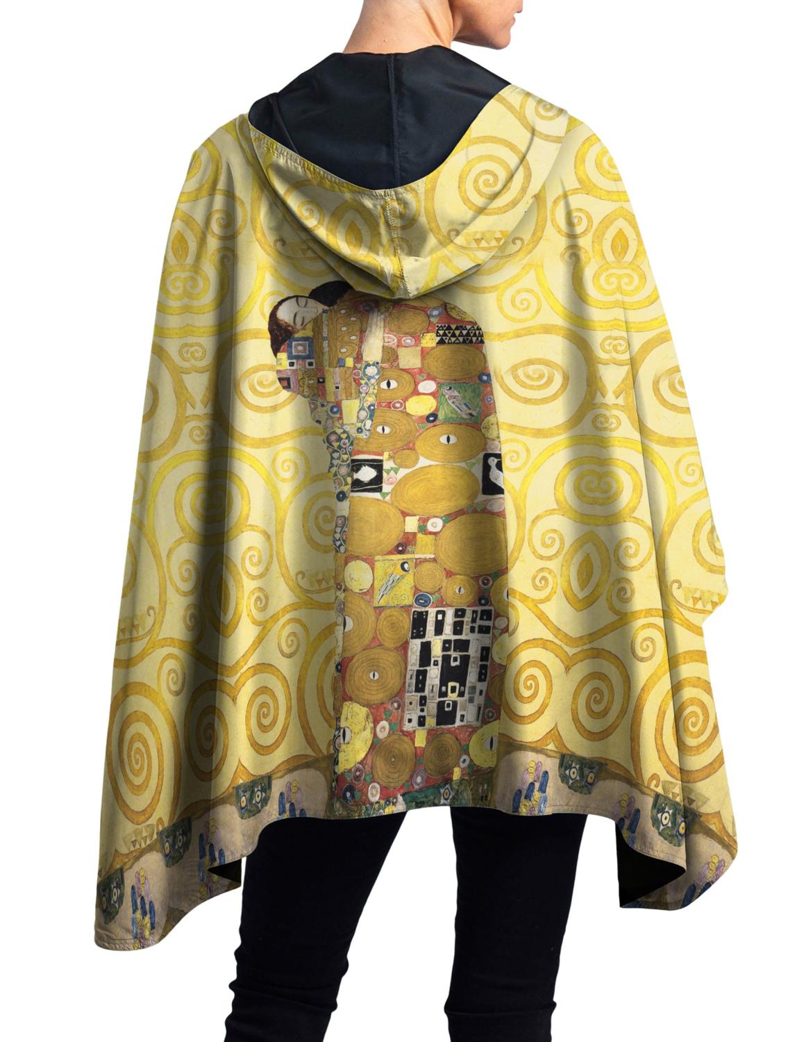 FINE ART RAINCAPER – GUSTAV KLIMT "THE KISS" TRAVEL CAPE — Pearl Grant ...